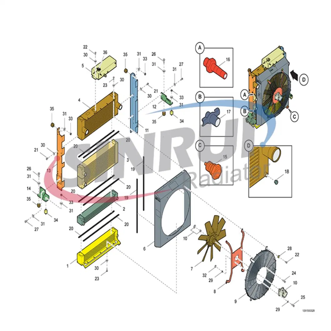 Atlas Copco Ga160 Compressor Oil Cooler for Sale